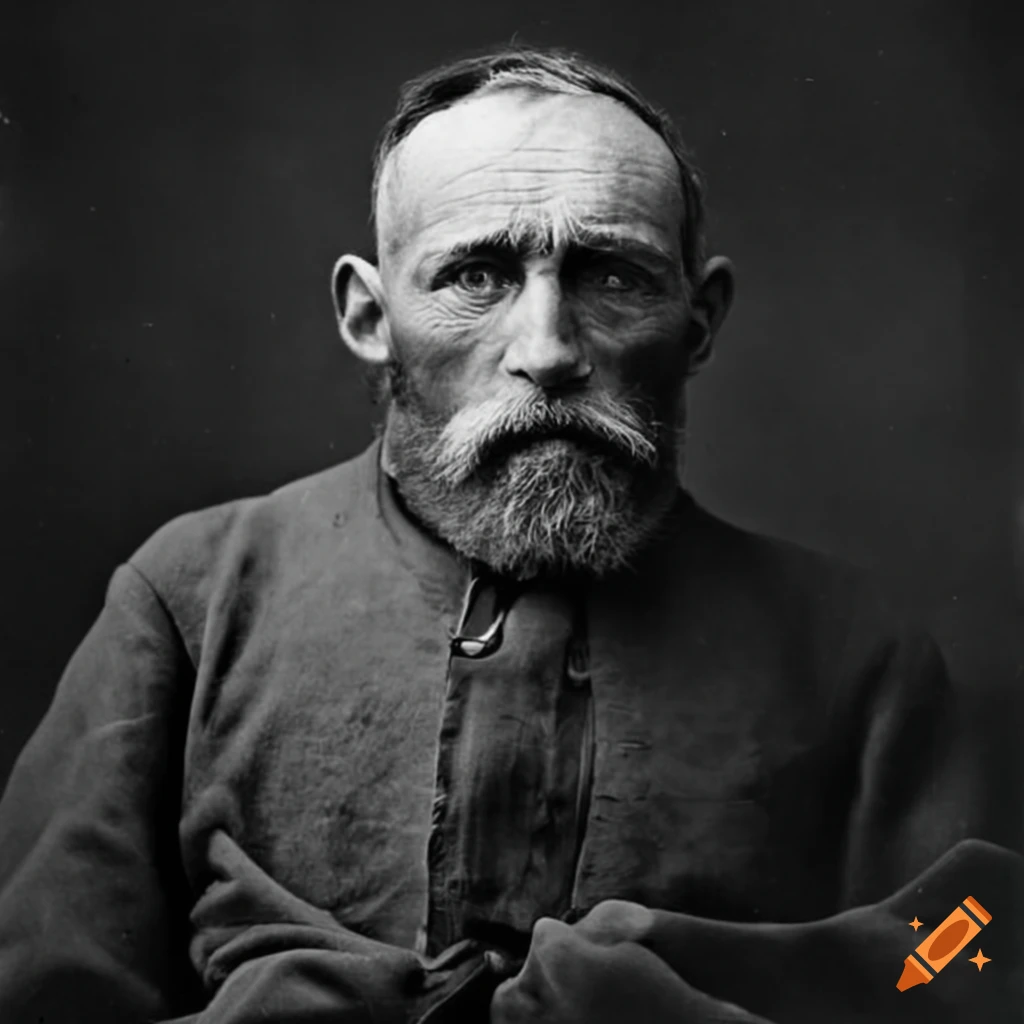 Portrait of an antarctic explorer in 1900