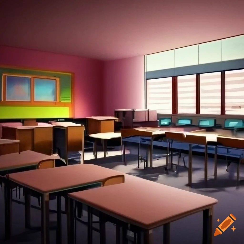 Classroom layout with individual work area on Craiyon