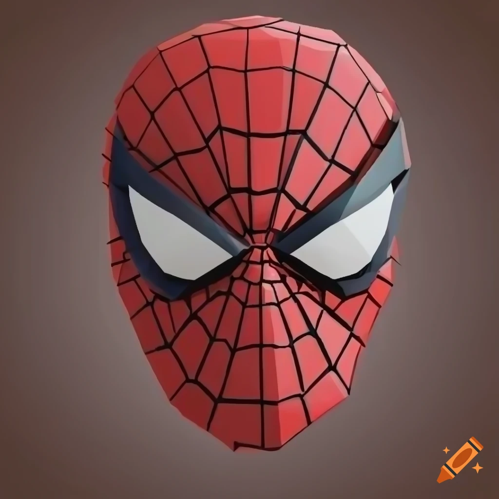 Lowpoly spiderman face
