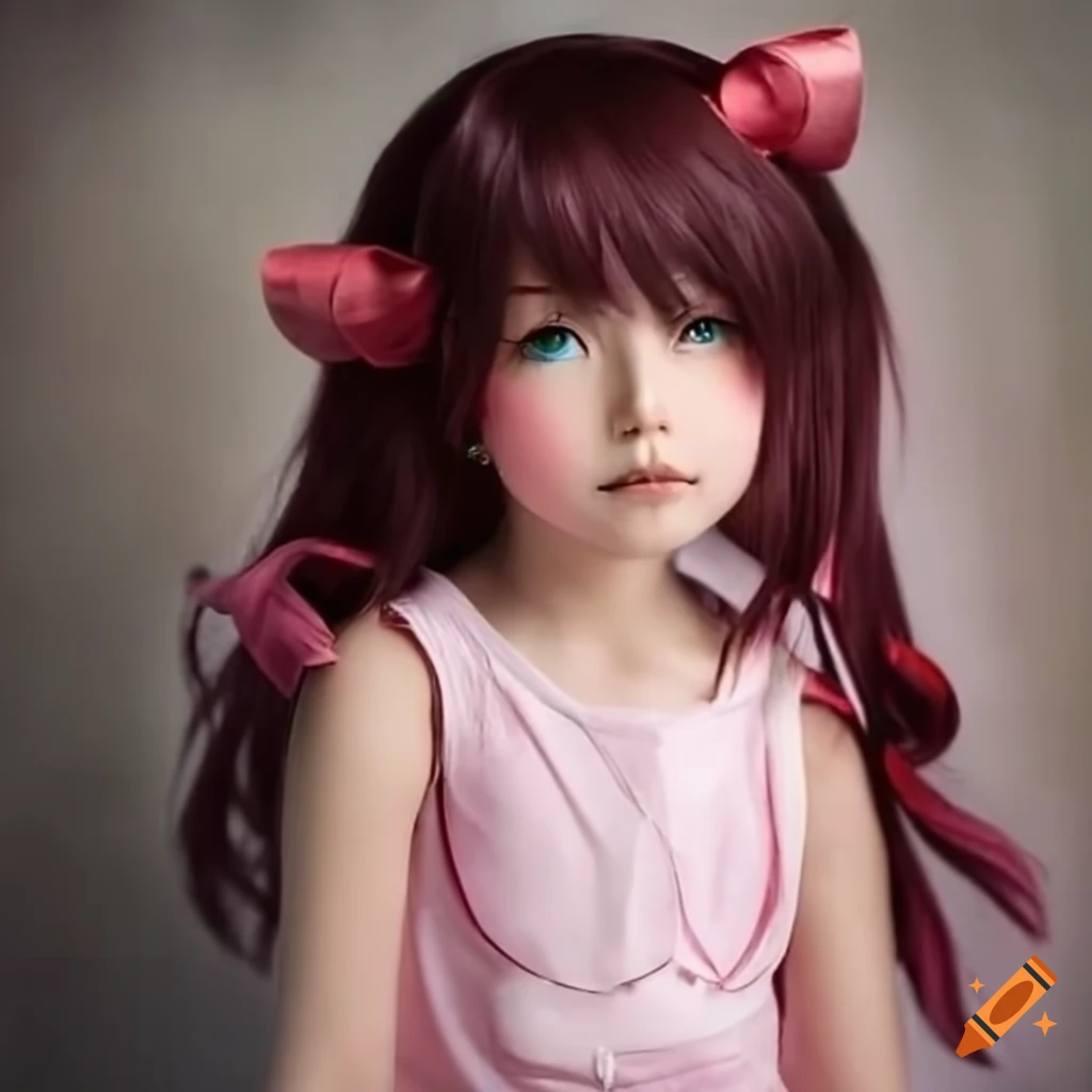 Adorable 5-year-old girl cosplaying on Craiyon