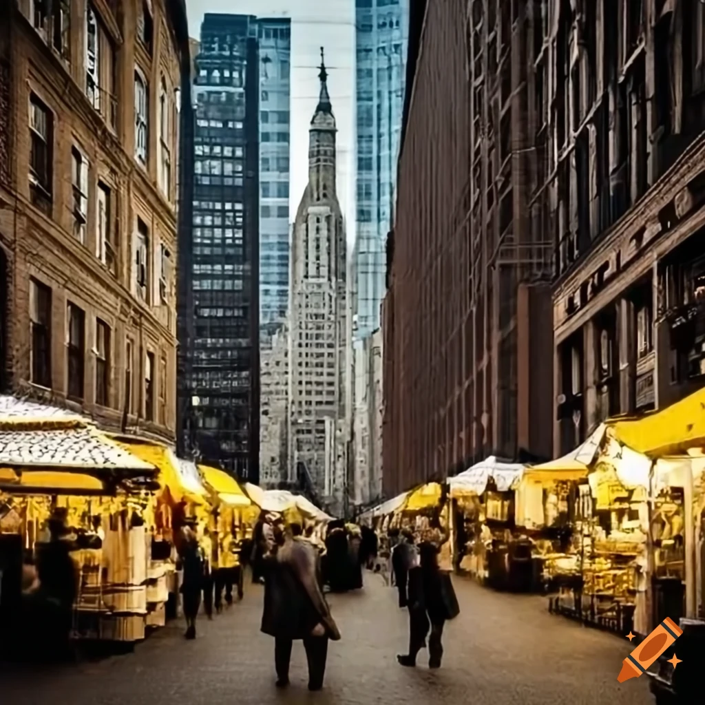 Charming old-fashioned market square on Craiyon