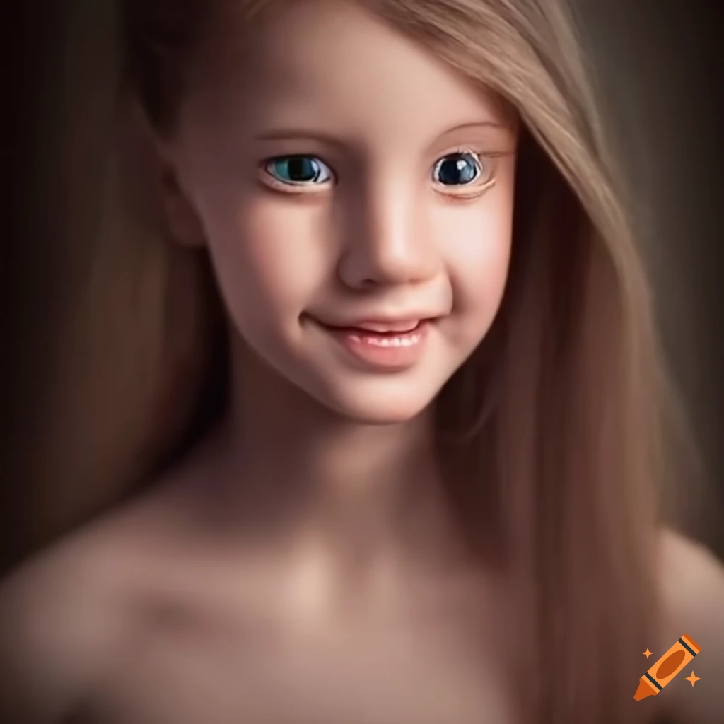 Portrait of a woman morphing into a doll on Craiyon