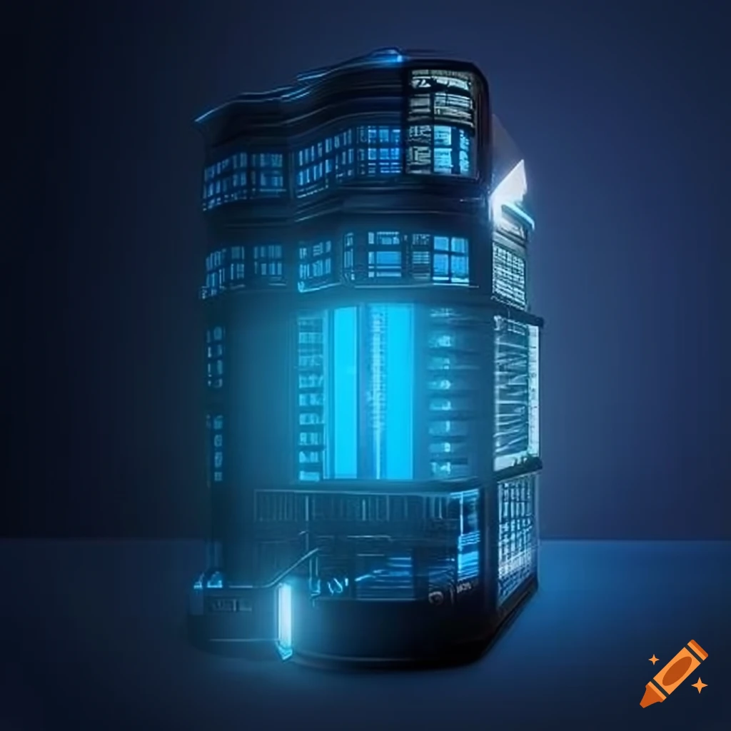 Illustration of predefined server specifications on Craiyon