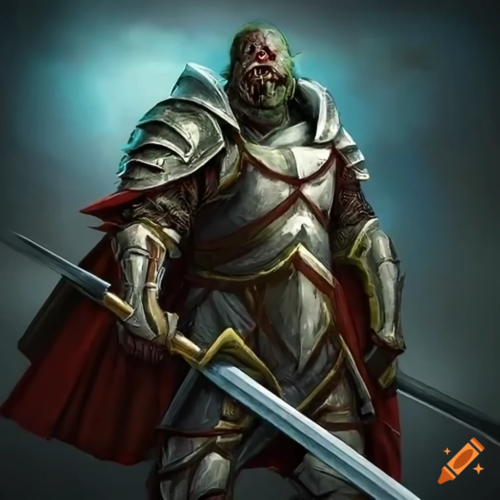 Undead vegetable humanoid in black knight armor on Craiyon