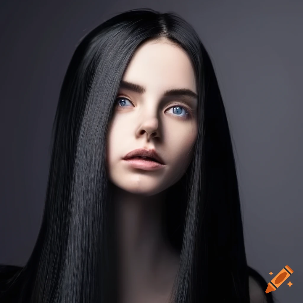 Portrait of a young woman with unique features on Craiyon