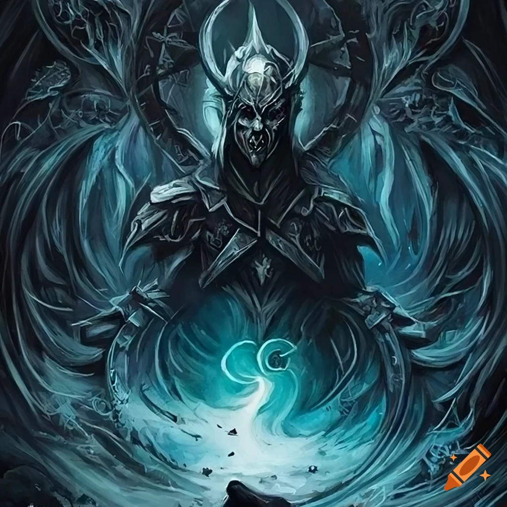 Dark fantasy illustration with infinity theme