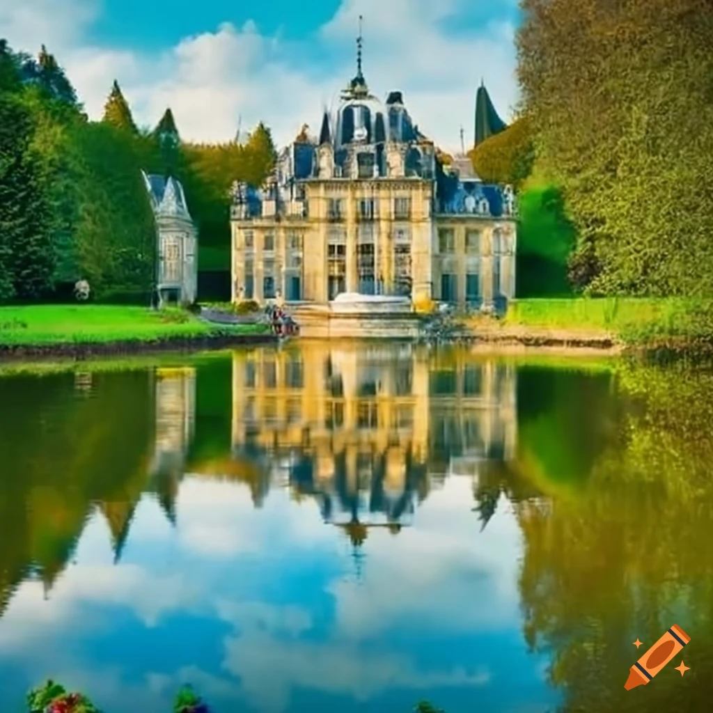 Detailed sketch of château de malbrouck on Craiyon