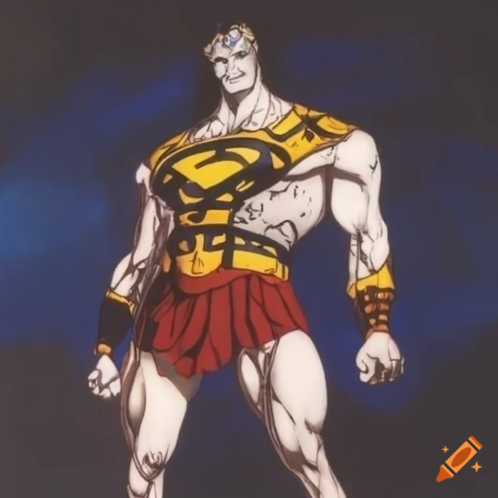 Illustration of hercules superhero in a super suit