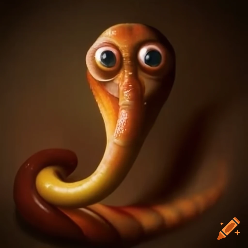 Steve erwin with worms on Craiyon