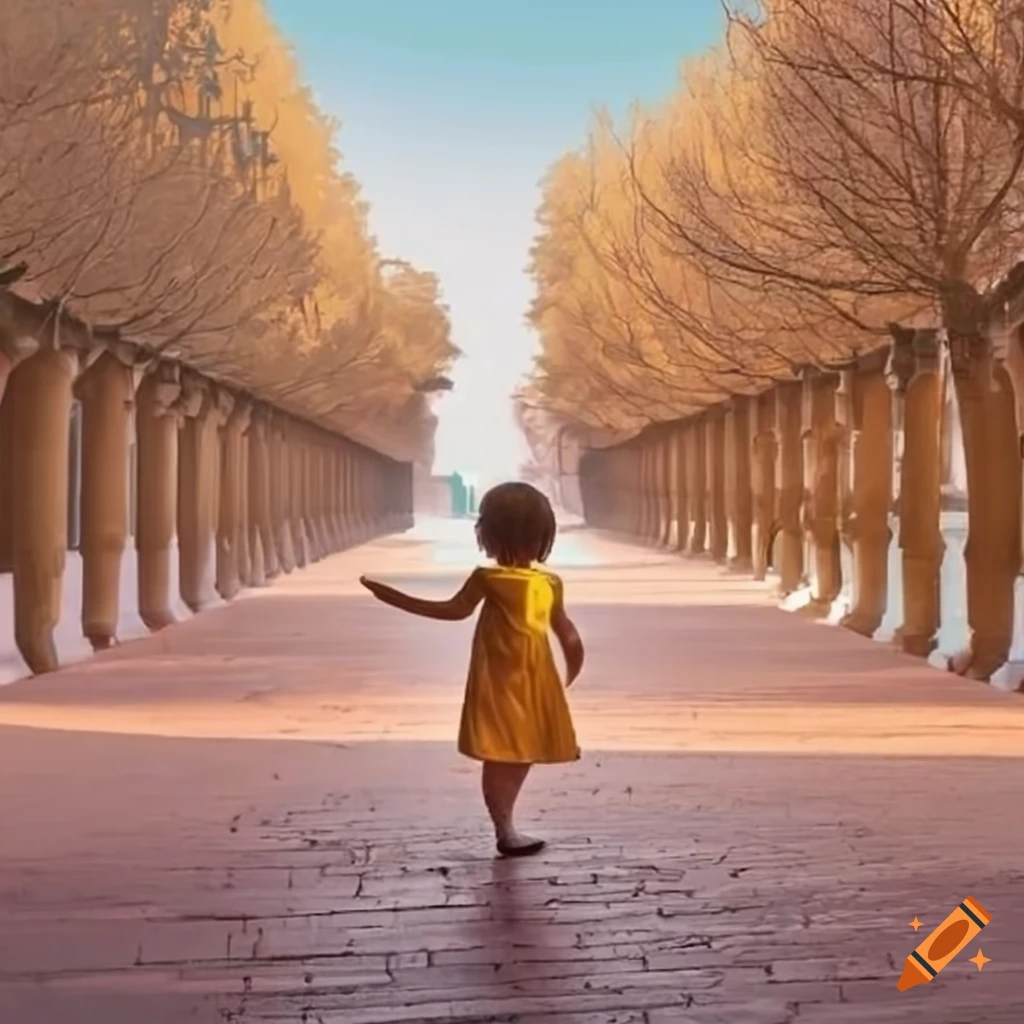 Boy visiting a historical place and enjoying on Craiyon