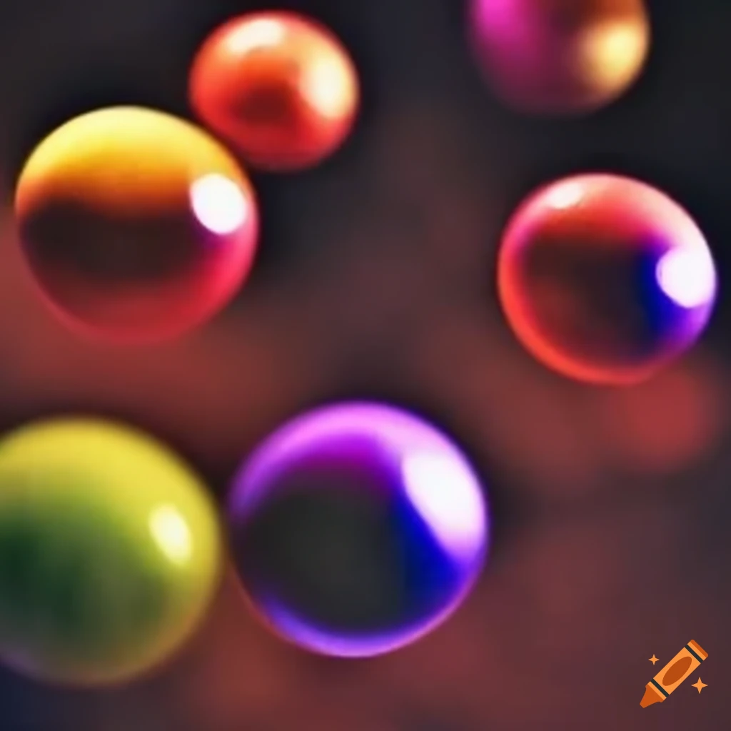 Vibrant color orbs blending together on Craiyon