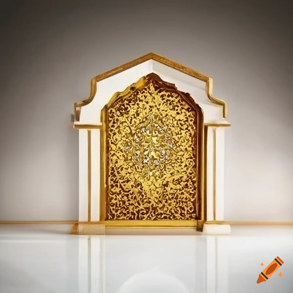 Marble and gold entrance altar in islamic art on Craiyon