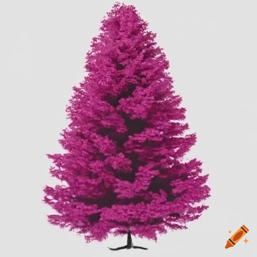Magenta tree in a natural environment