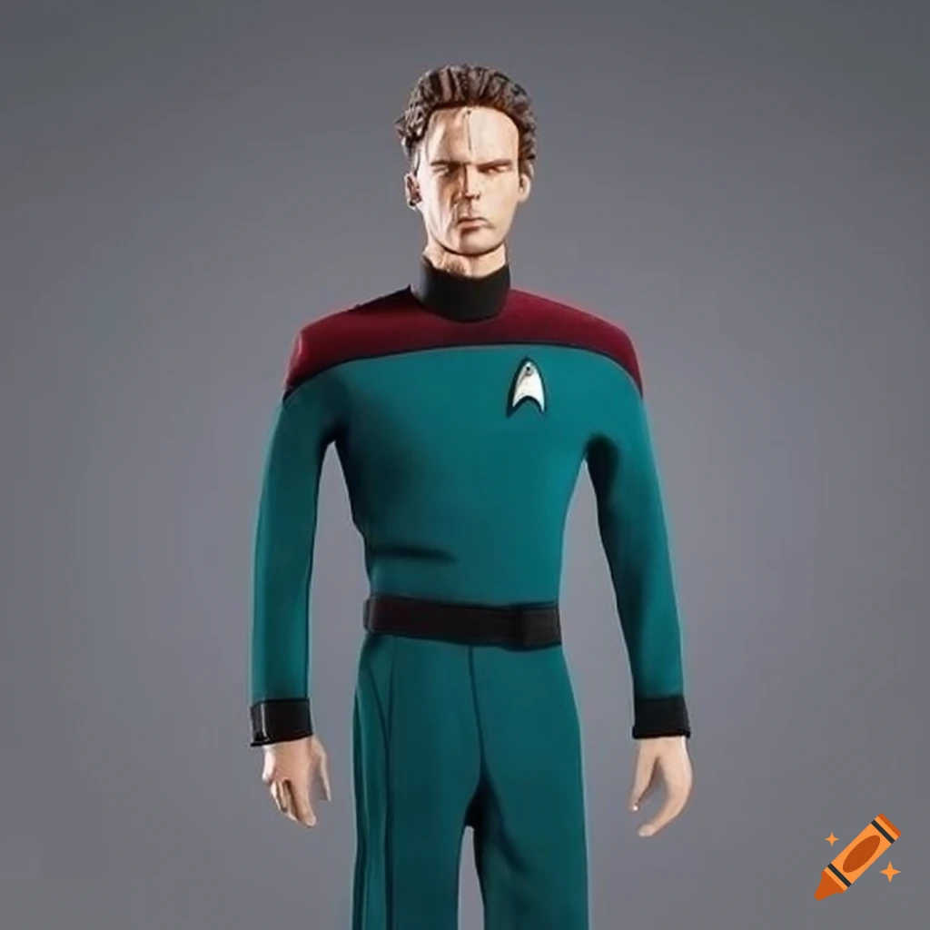 Replica star trek next generation officer teal men's uniform on Craiyon