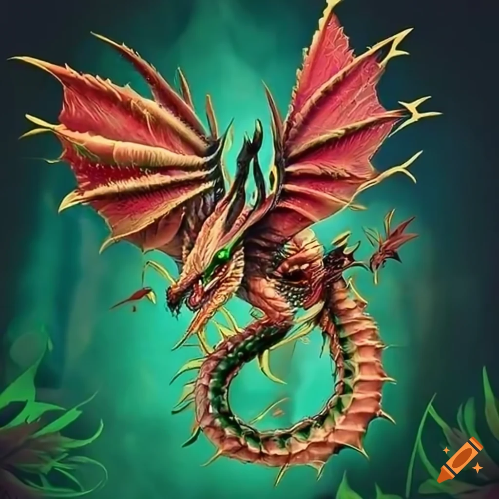 Artwork of a cannabis dragon on Craiyon