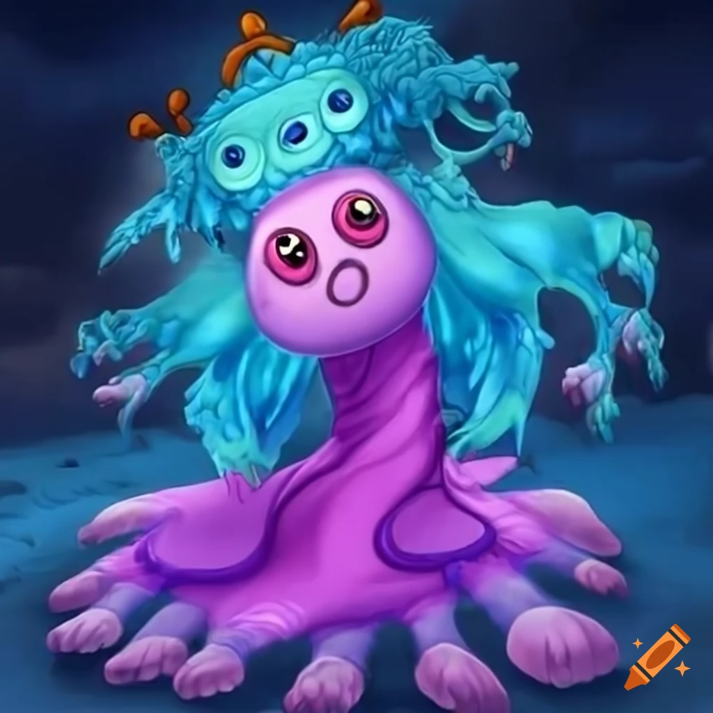 Image of water-faerie monster from my singing monsters on Craiyon