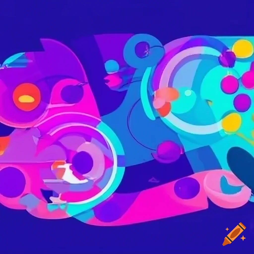 Concept artwork of multiplayer gaming on Craiyon