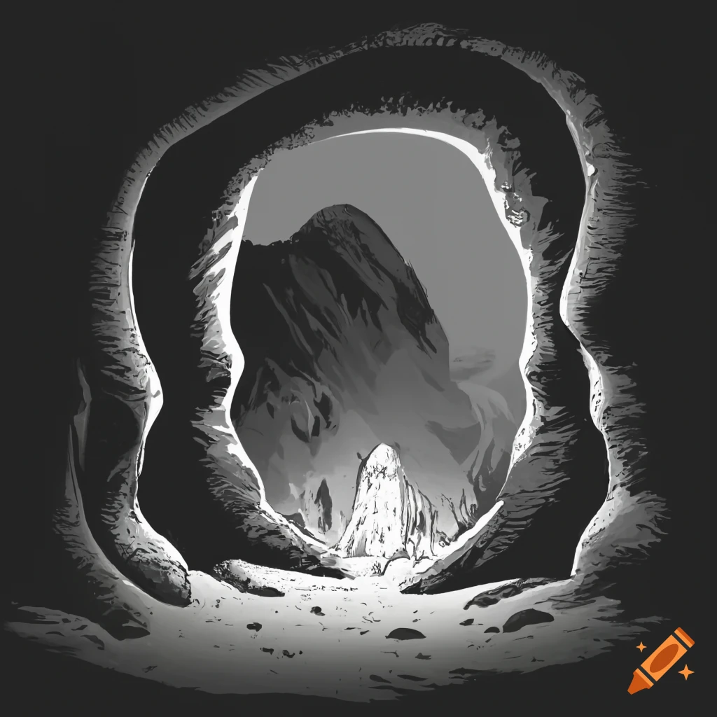 View of vast cave interior on Craiyon