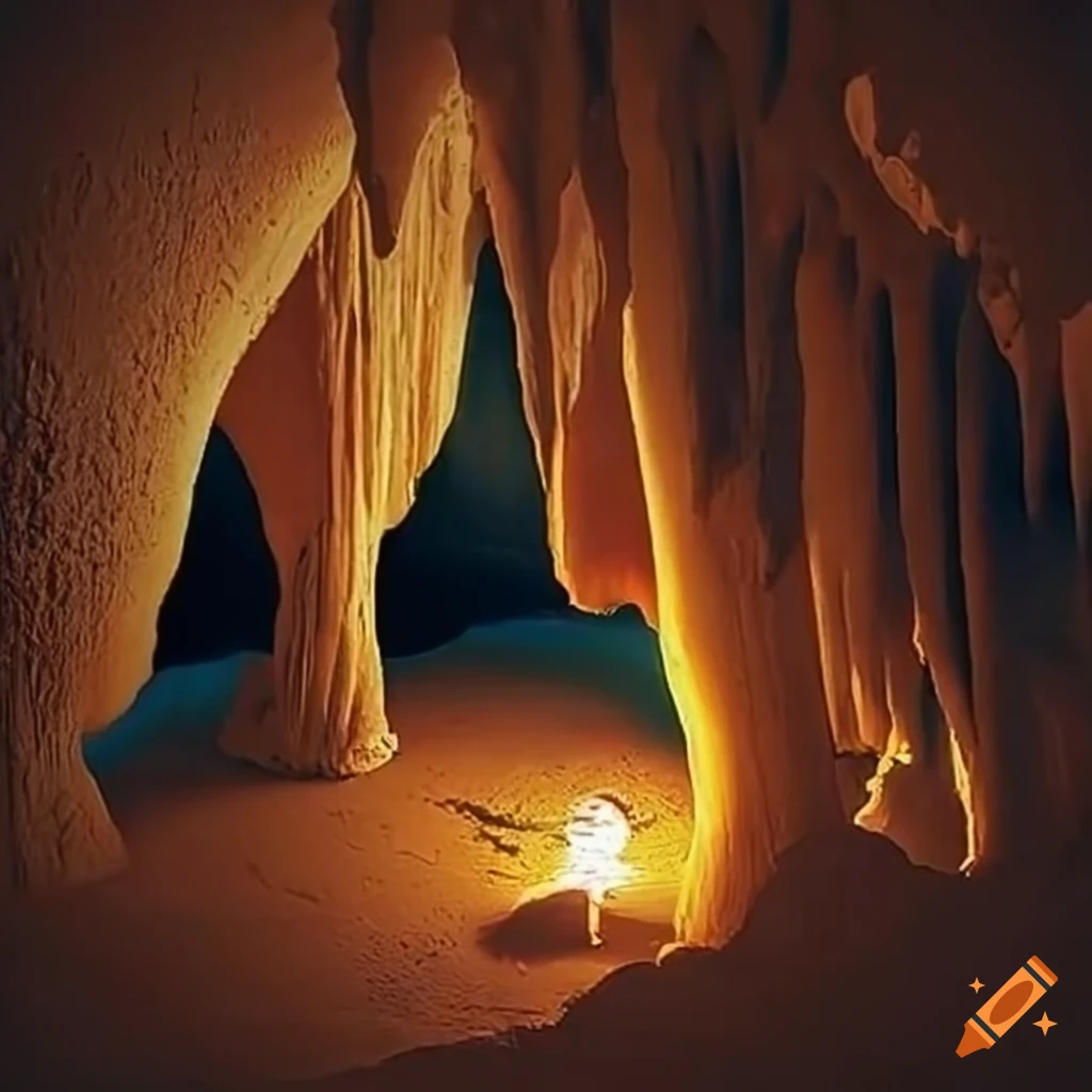 Image of hidden caves waiting to be explored on Craiyon