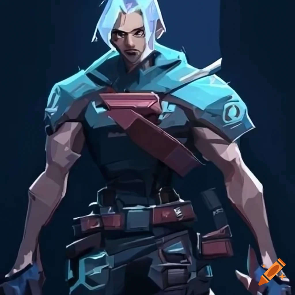 Thumbnail for a valorant character introduction video on Craiyon