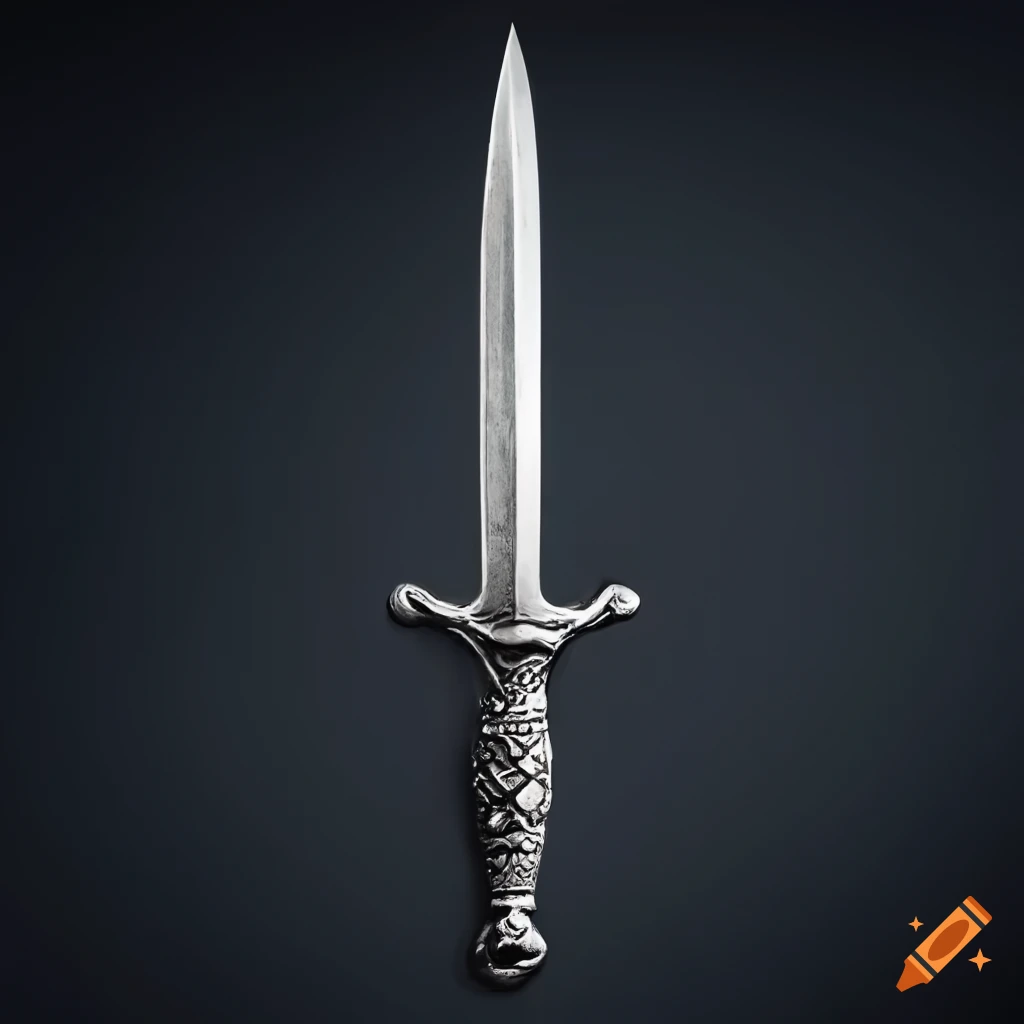 Image of a silver dagger on Craiyon