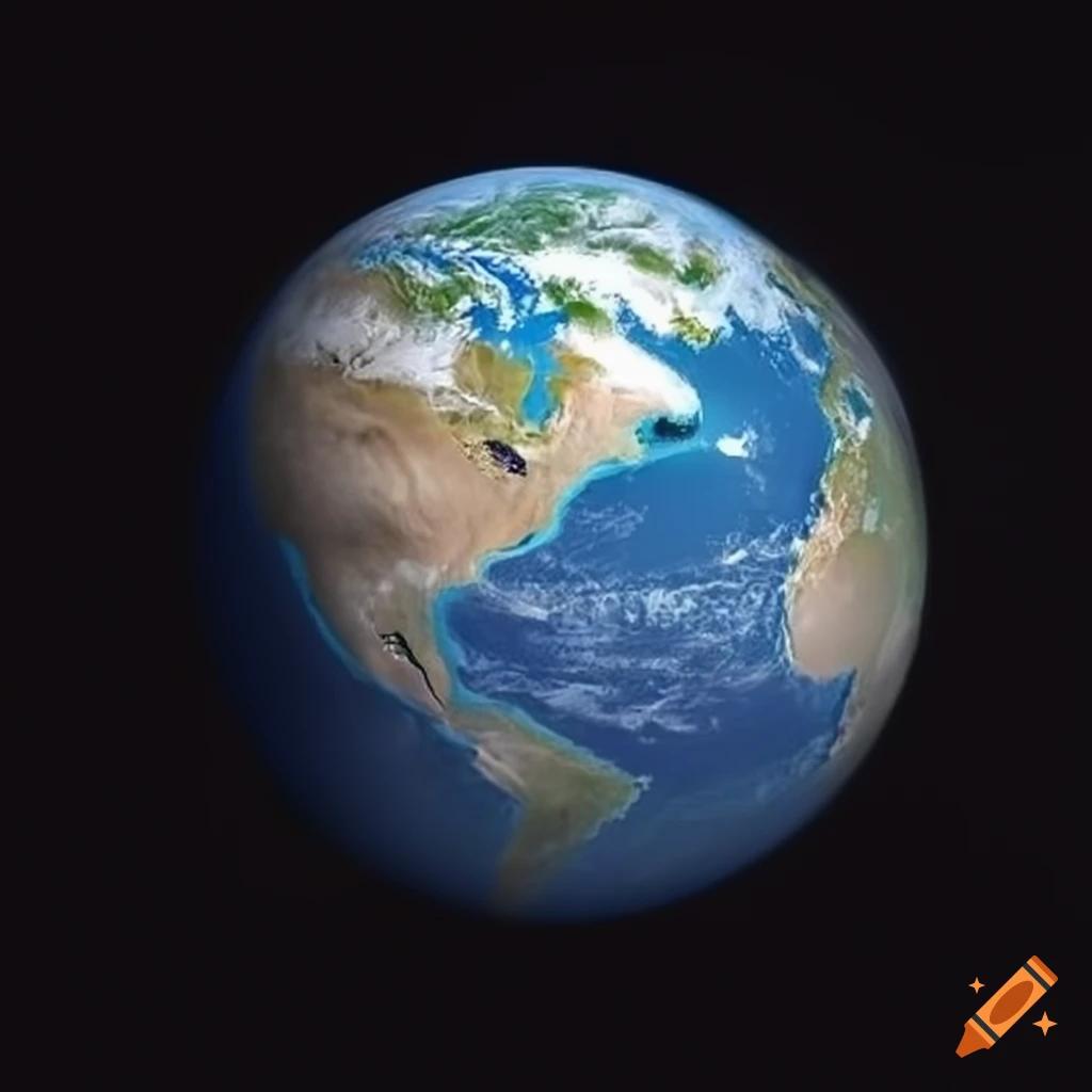 Conceptual image of planet earth with a question mark on Craiyon