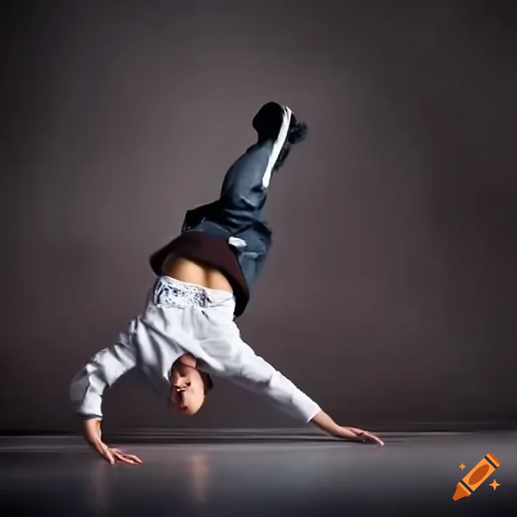 Chinese man breakdancing
