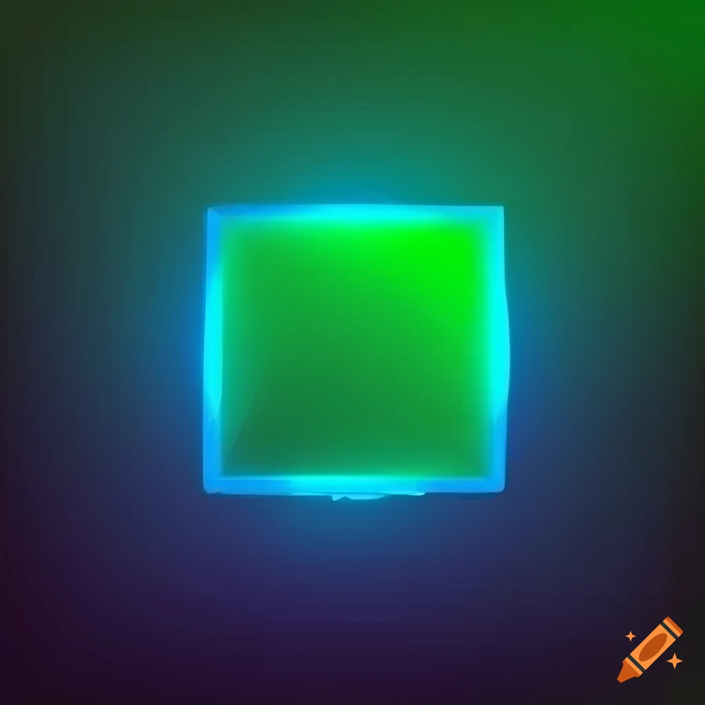 Green square with smaller cyan square inside on Craiyon