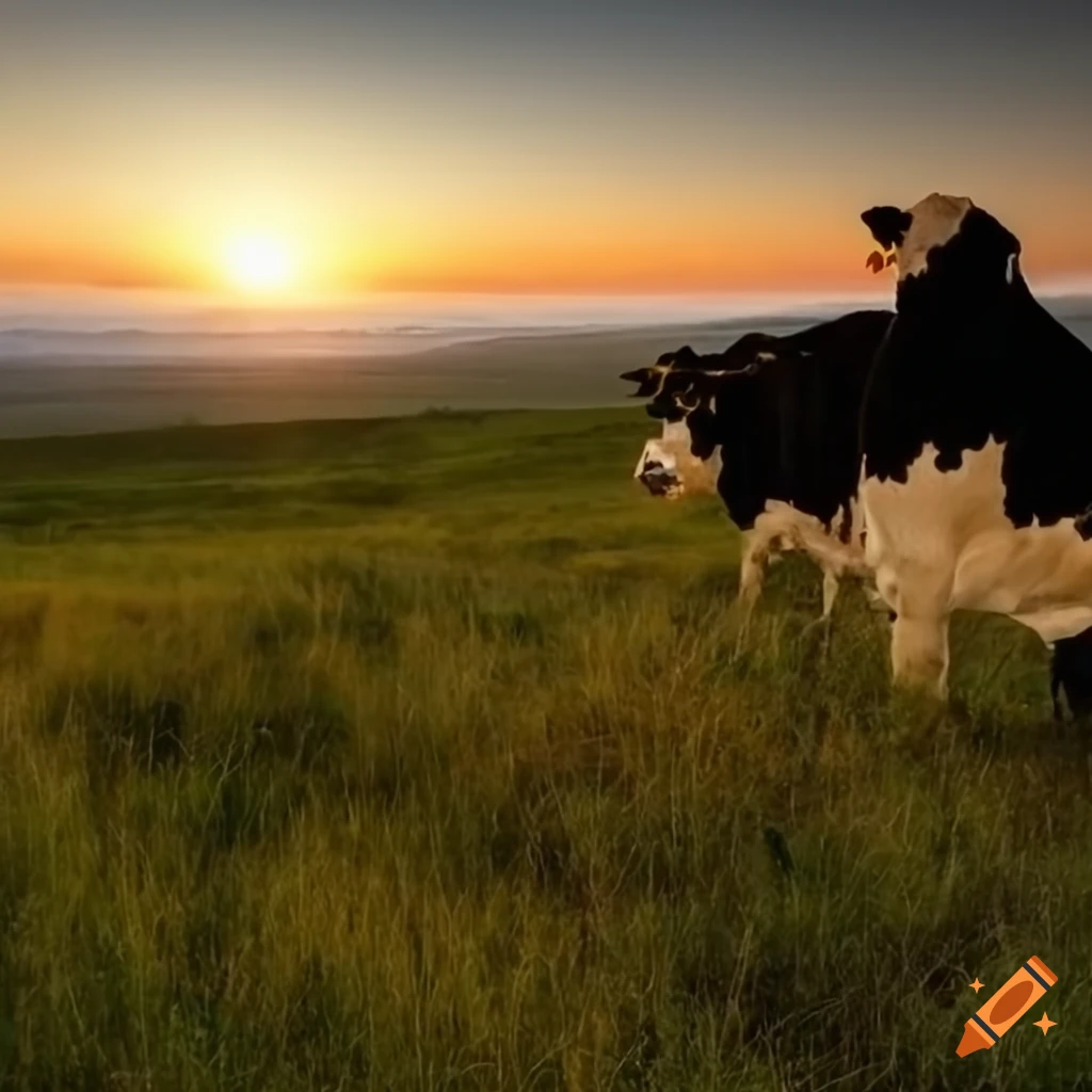 Cows on a beautiful landscape