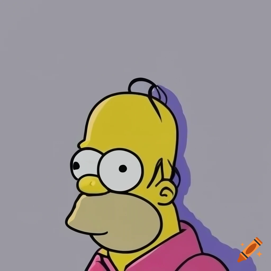 Detailed vector art of Homer Simpson in pointillism and pop art style ...