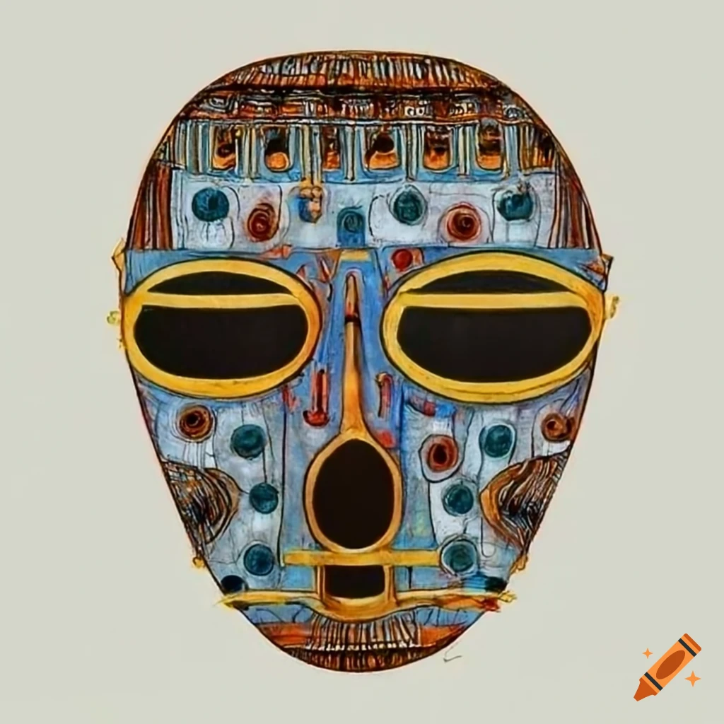 Complex machine mask inspired by max ernst on Craiyon