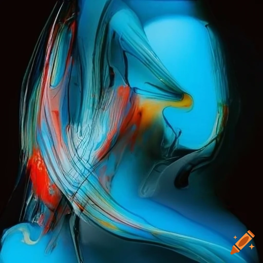 Creepy and quirky abstract expressionist artwork on Craiyon