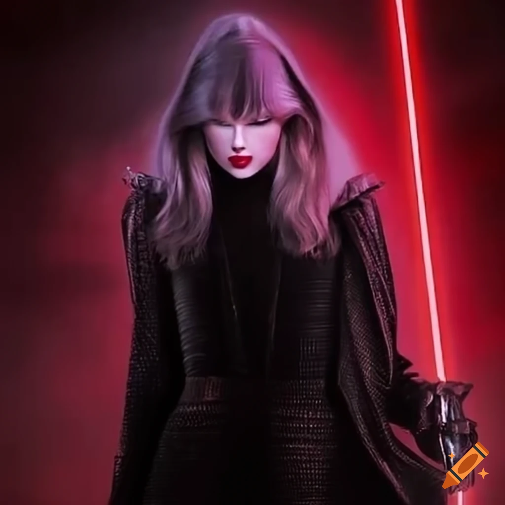 Depiction of taylor swift as a sith lord