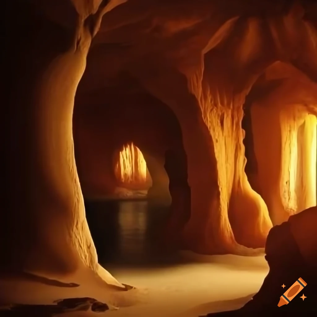 Photo of a cave in the desert