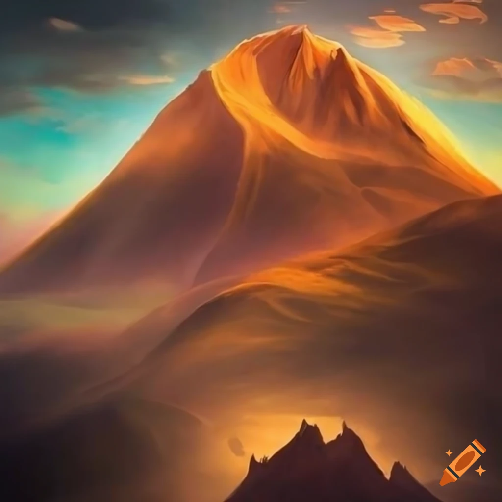 Artwork of mount ebott from undertale on Craiyon