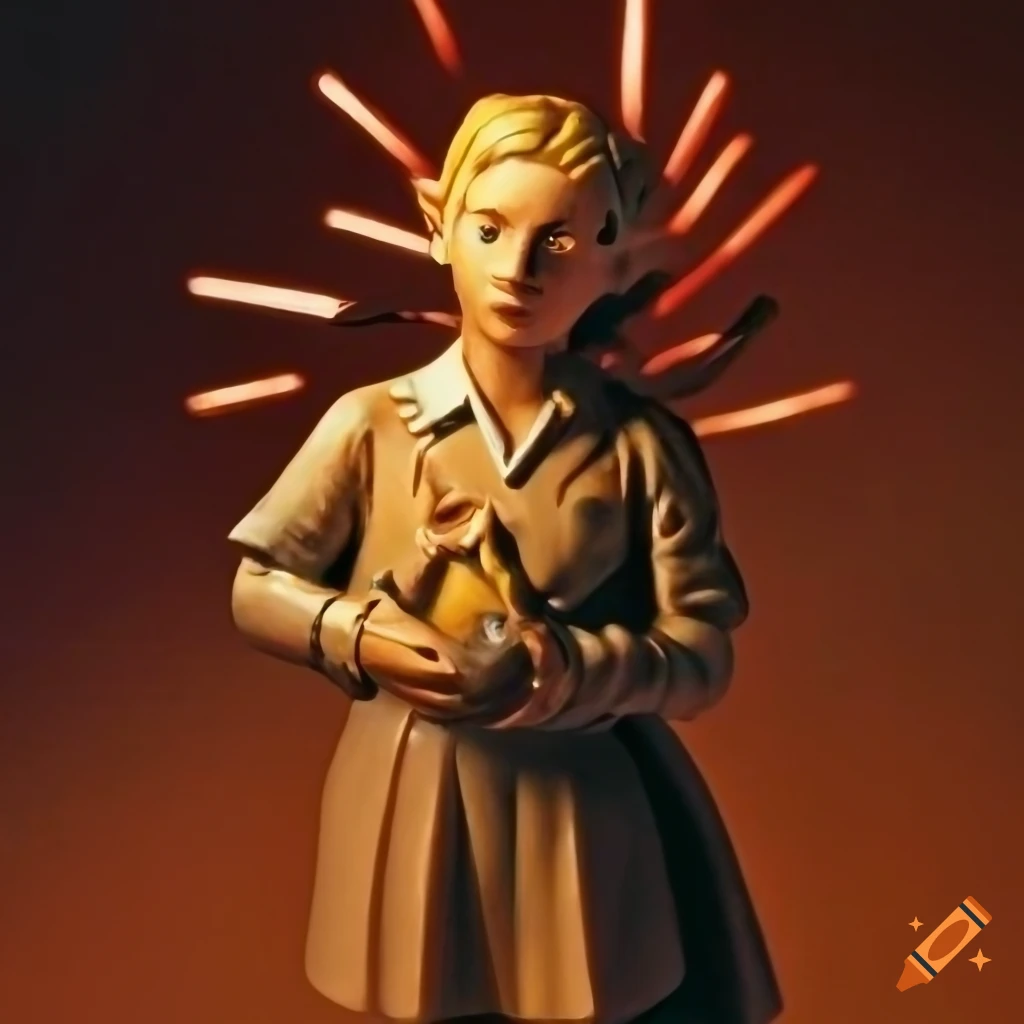 Sculpture from a graphic novel inspired by zelda game on Craiyon