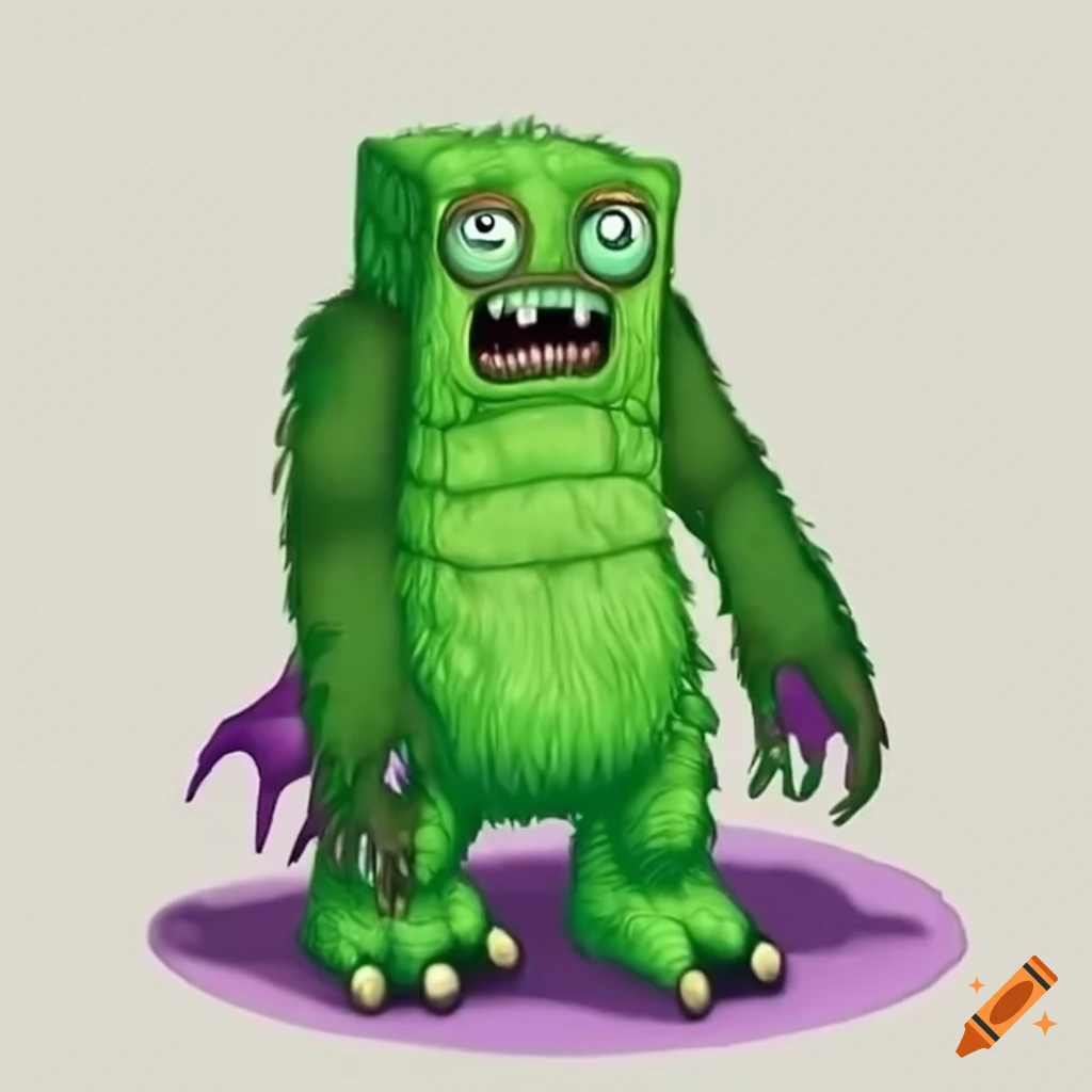 Rock golem from my singing monsters with slimy interior on Craiyon