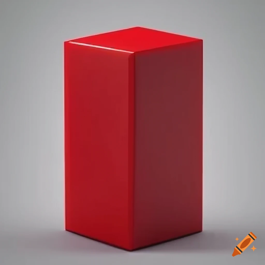 Red block on white background on Craiyon