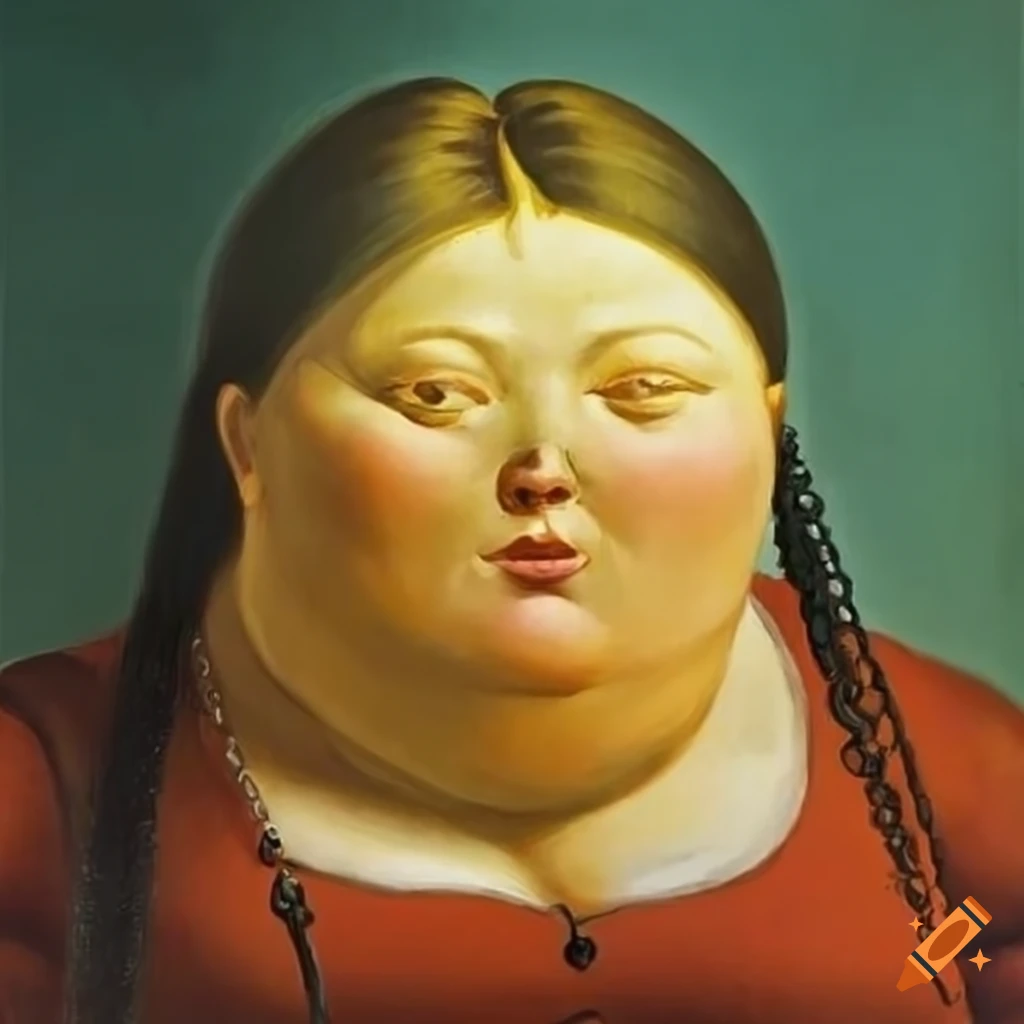 Pintura de enseñanza por Botero on Craiyon