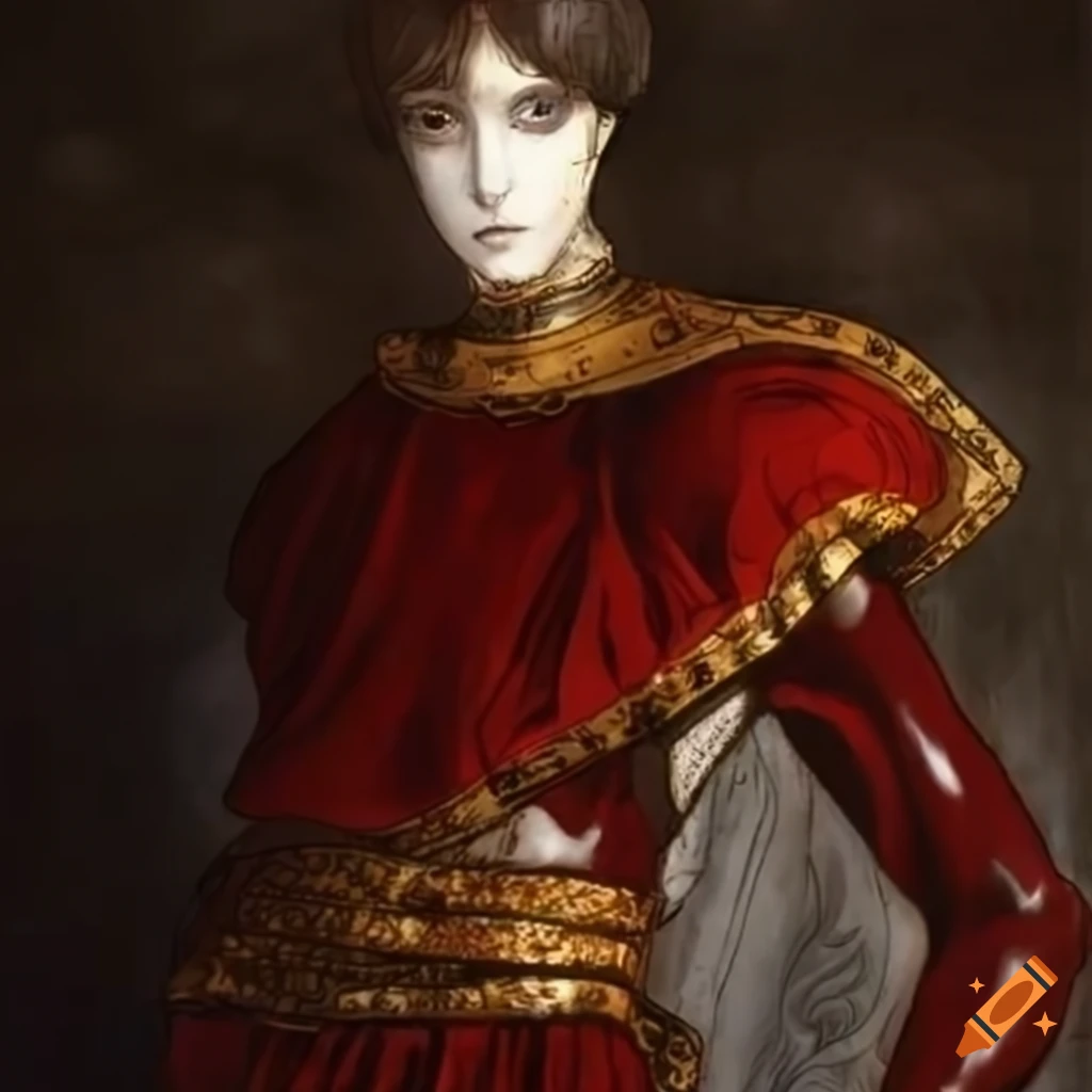 Calpurnia character from julius caesar in a full body drawing on Craiyon