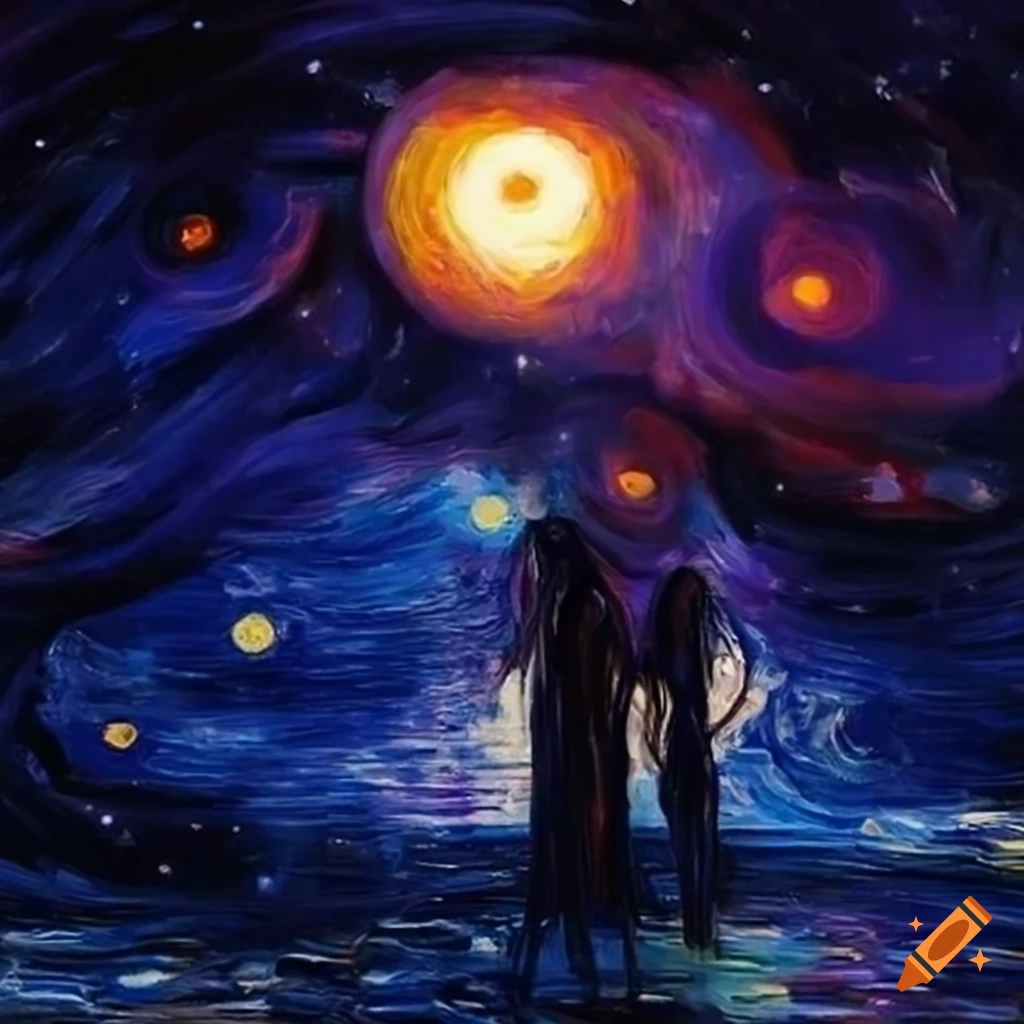 Abstract surrealistic painting with sun, sky, and clouds on Craiyon