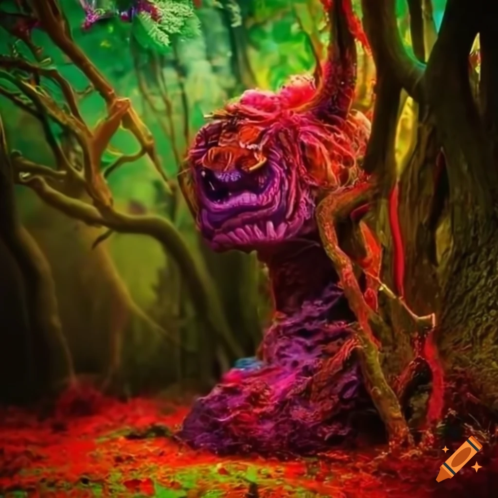 Mythical creatures and mutant omega mart lemon fruit monster in a ...
