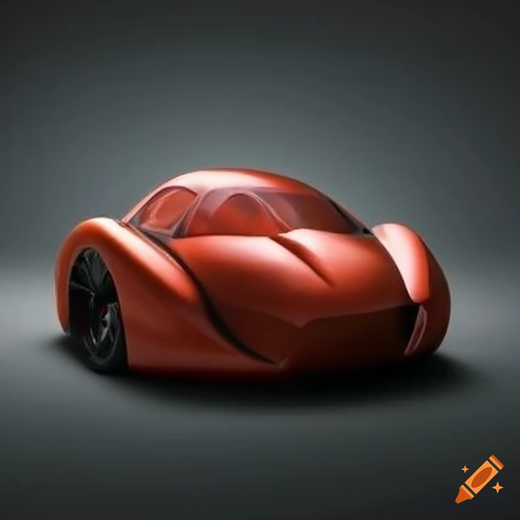 Unique sports car shaped like a chili bean