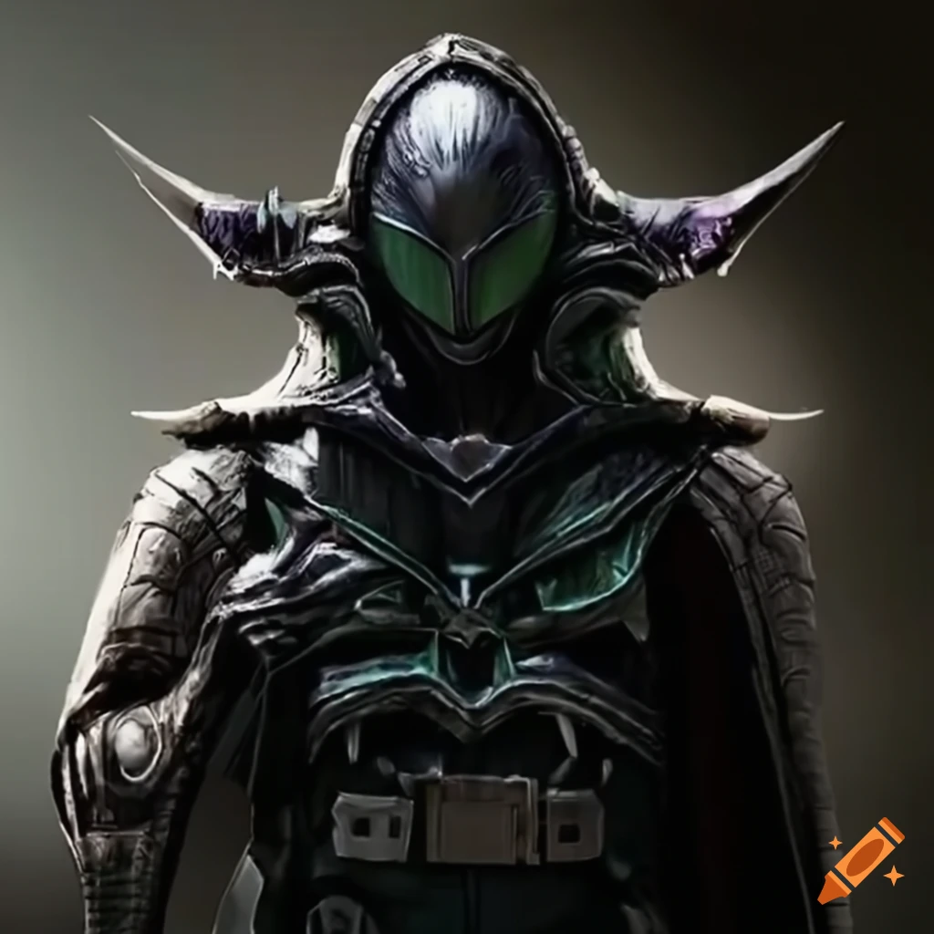 Image of a tokusatsu gothic alien hunter on Craiyon
