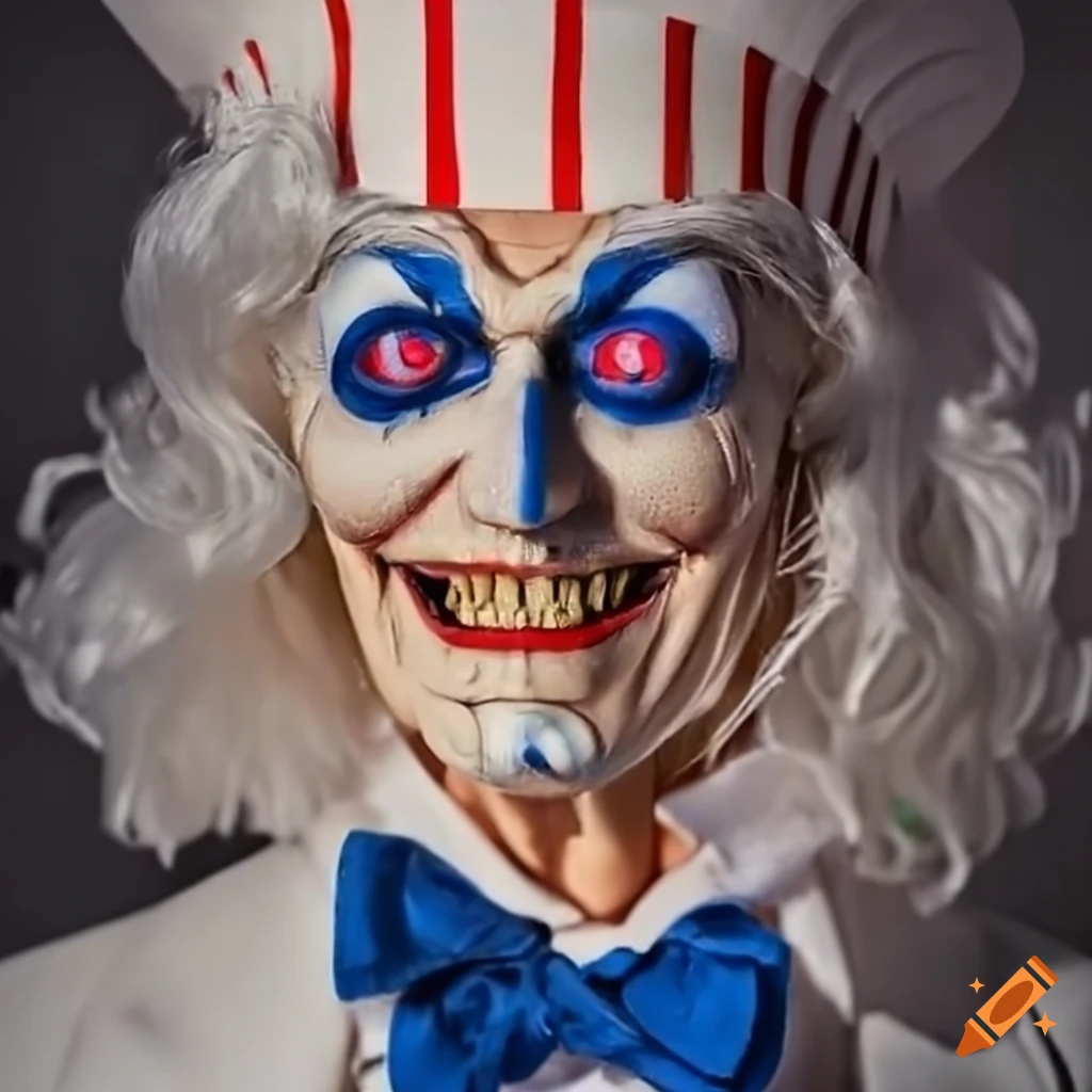 Evil smile uncle sam doll