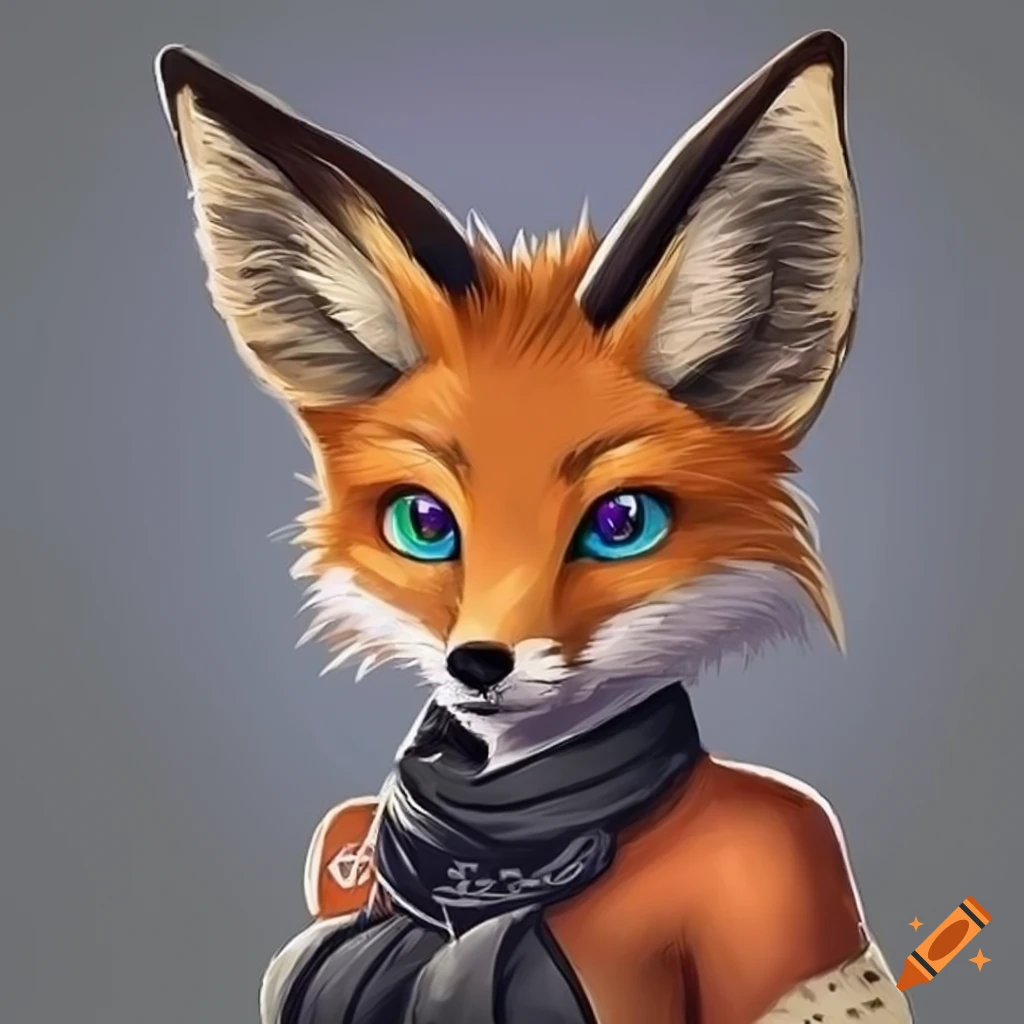 Captivating artwork of a female fox on Craiyon