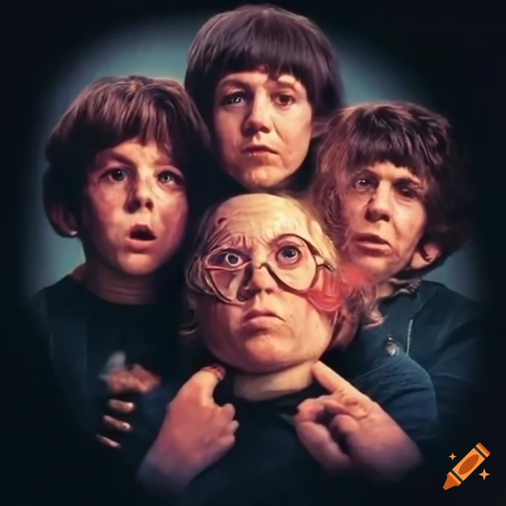 Goonies movie cast portrayed by the beatles rock band on Craiyon