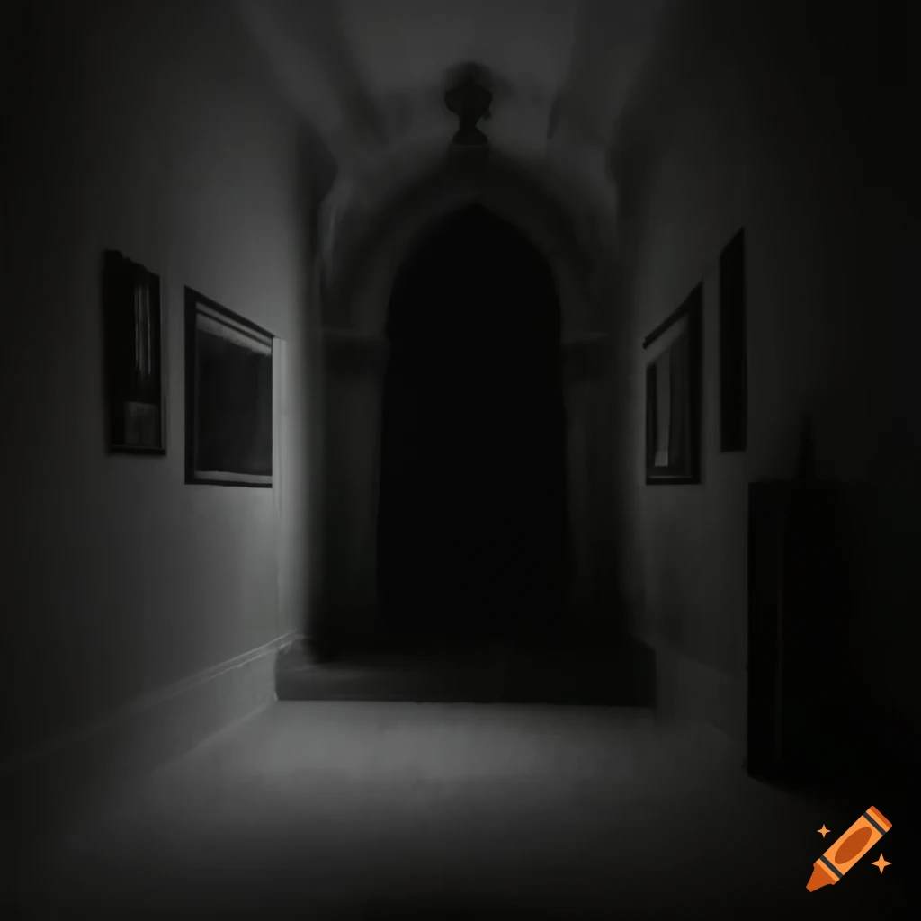 Interior design of a depressing room with a memorial grave on Craiyon