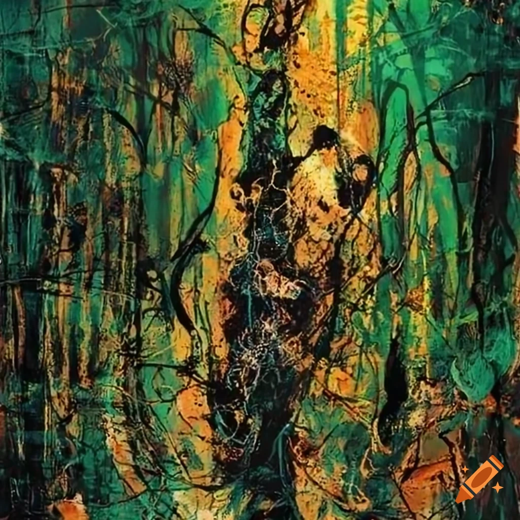 Jackson pollock paintings on Craiyon