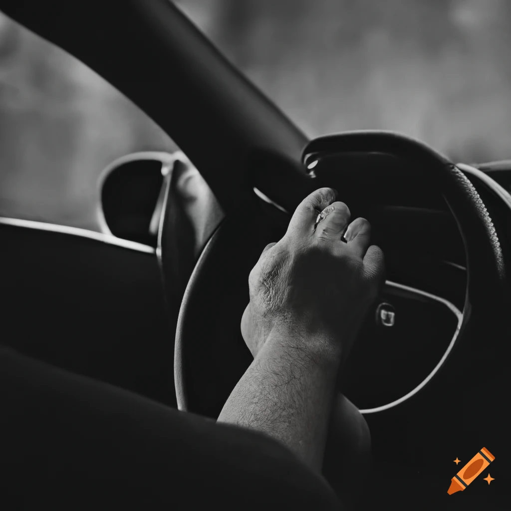 Man Sitting In A Car